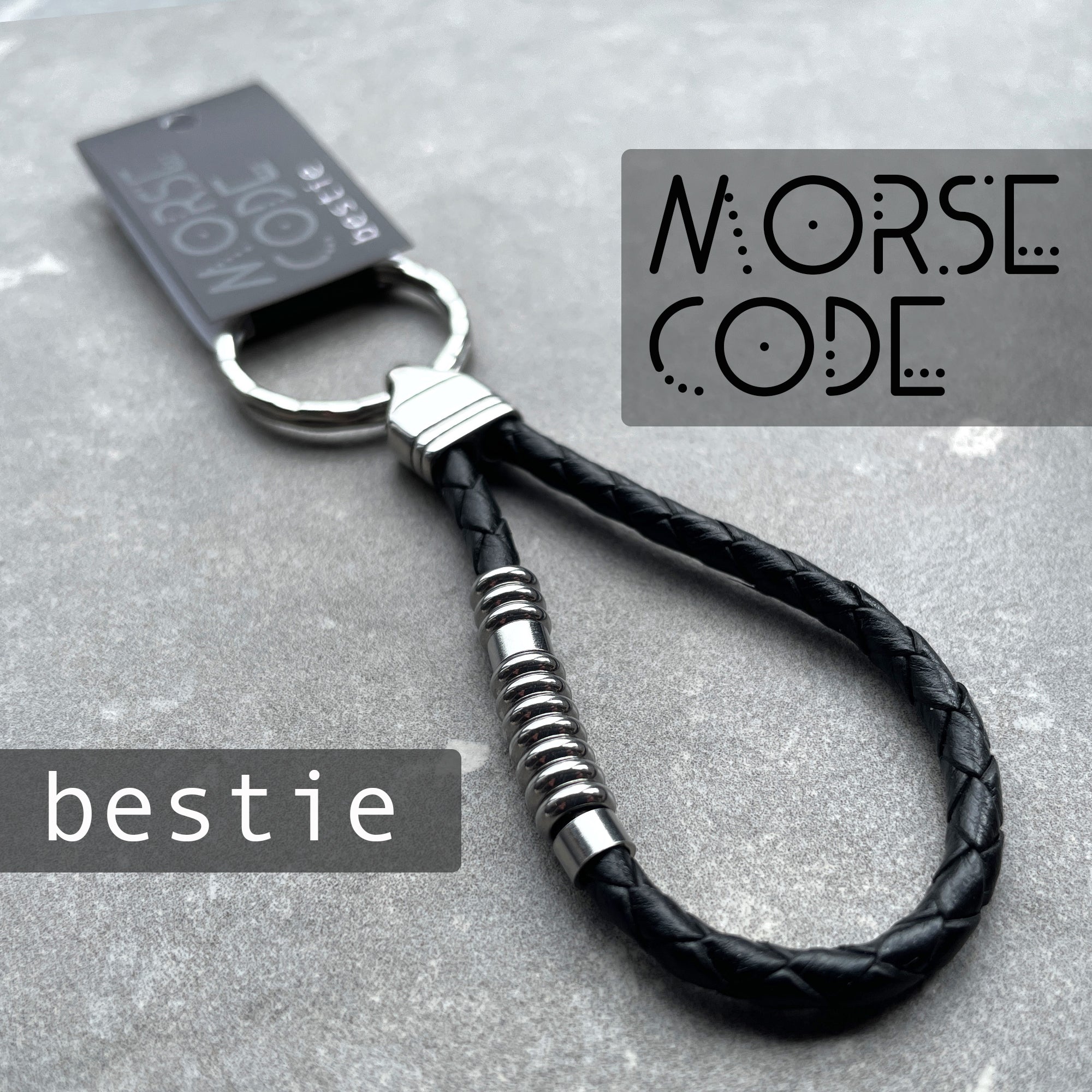 BESTIE | MORSE CODE KEYRING – Instinct UK